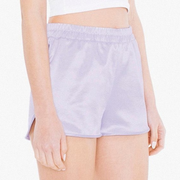 American Apparel | Shorts | New Aa Metallic High Waist Running Short ...